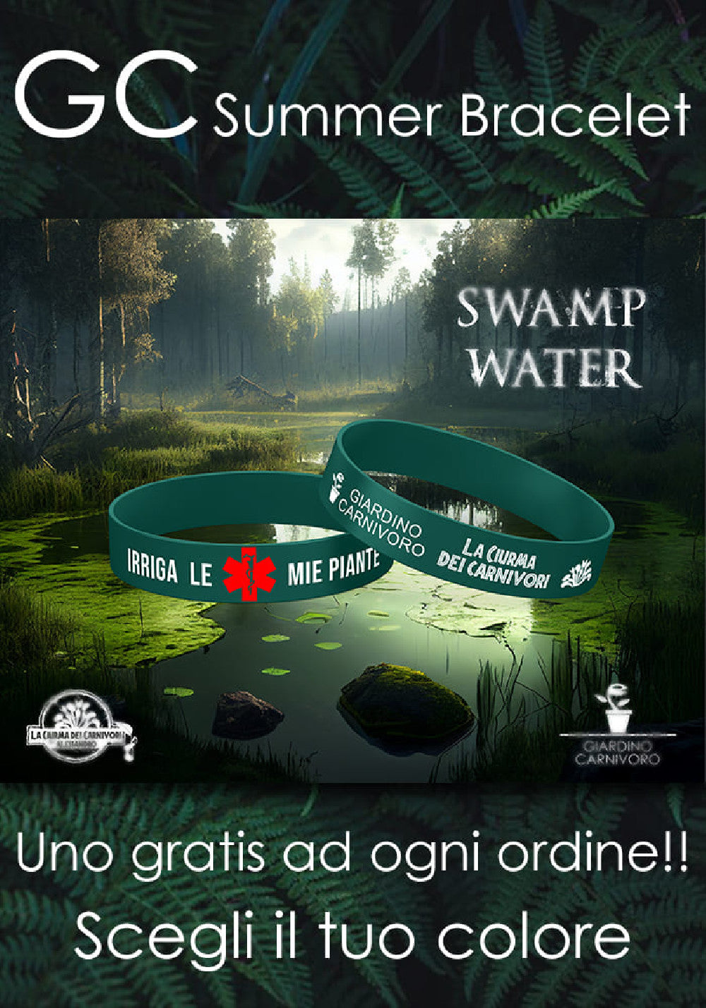 GC Summer Bracelet "SWAMP WATER" ITA – Giardino Carnivoro