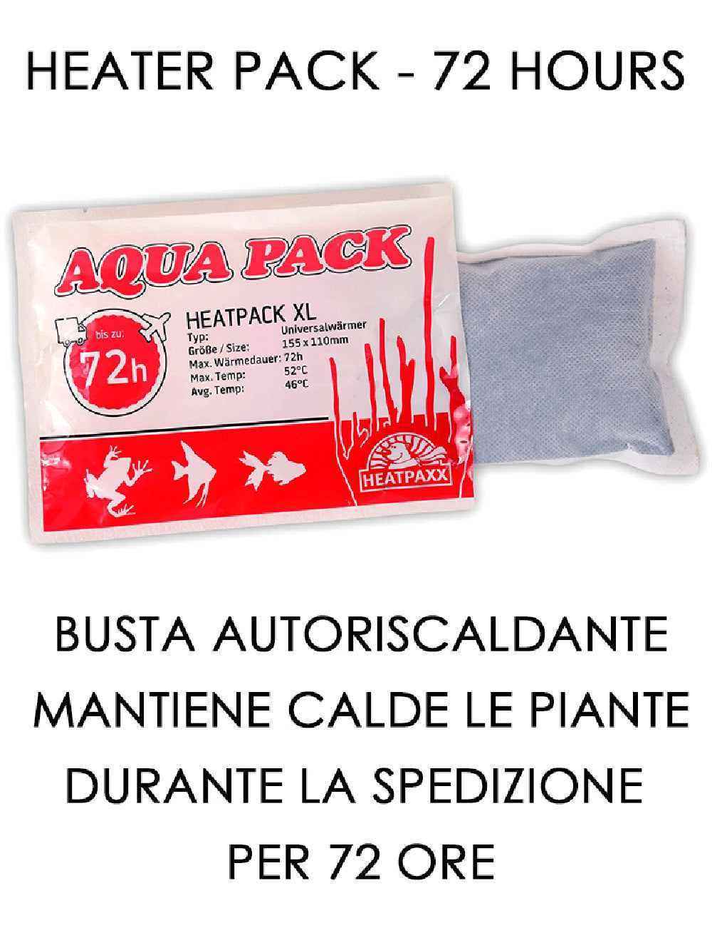 HEATER PACK - SELF-HEATING ENVELOPE FOR SHIPPING – Giardino Carnivoro